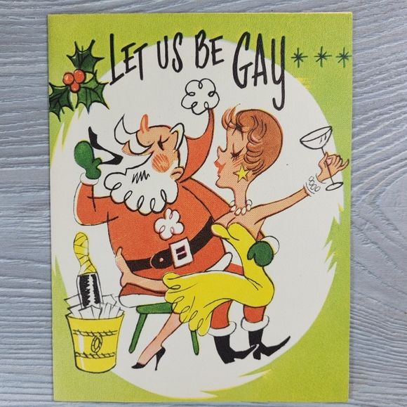 A Nova Laugh | Holiday | Rare 94s Vintage Funny Naughty Christmas Card ...